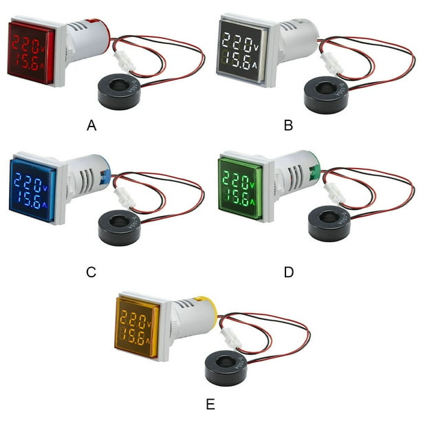Langgg Voltmeter Digital Display Monitor Dual Ammeter Hertz Compact ...