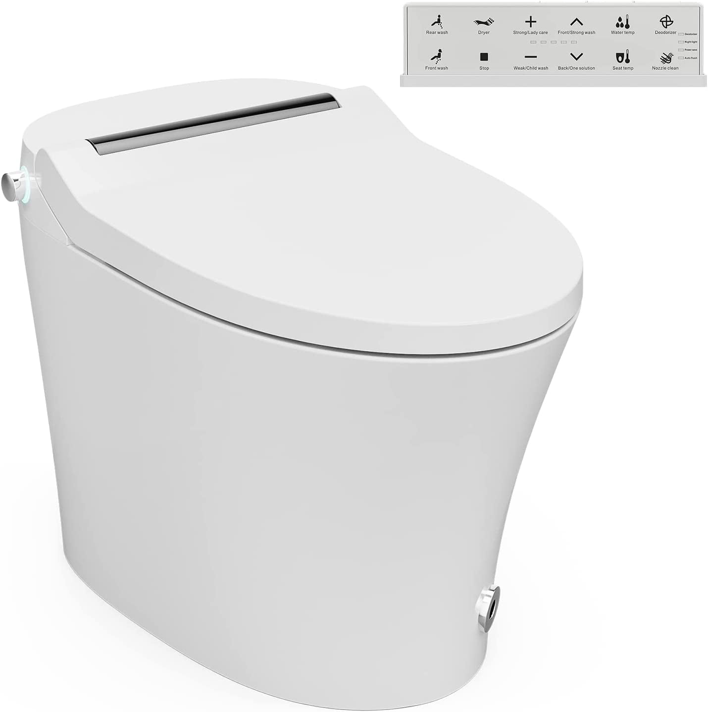 IKIFLY Intelligent Smart Toilet, Advance One Piece Bidet Toilet with ...
