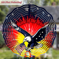 2D flat, a iron wind chime, flying bald eagle. It can 360 rotate ...