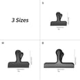 8Pieces Stainless Steel Sealing Clip Metal Hinge Clip Paper Clamps Bag ...