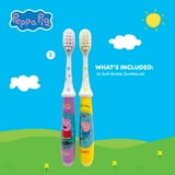 Equate Kids Peppa Pig Manual Toothbrushes with Soft Bristles, 2 Pack ...