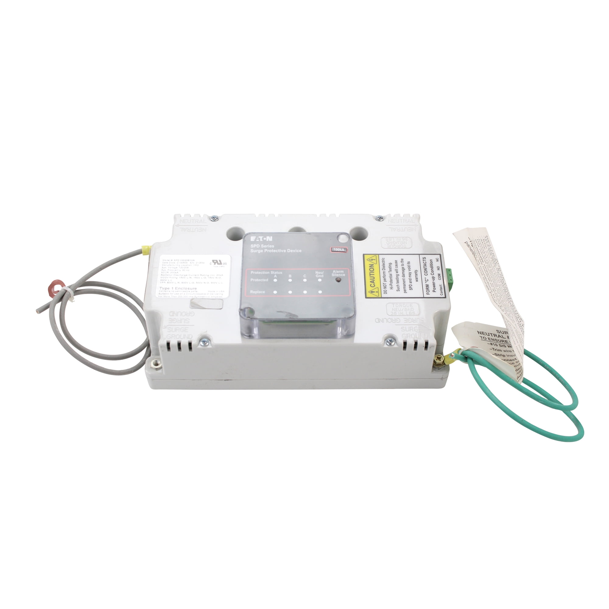 Eaton Cutler Hammer SPD100208Y2A SPD Series Type 2 Surge Protection ...