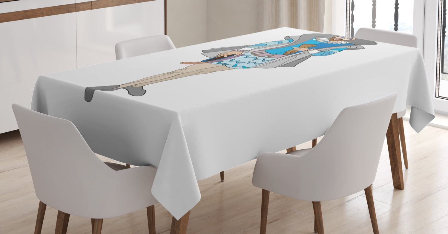 Renaissance Tablecloth, Rococo Style Old Fashioned Aristocrat Royal Man ...