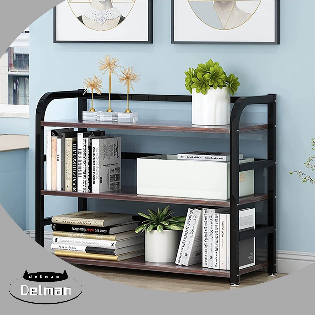 Simple Desktop Organizer Shelf Small Desk Organizer Bookshelf，Sturdy ...