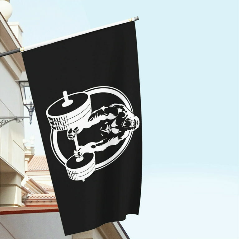 Gym Banner 3x5 Ft Gym & Weight Lifting Flag Banner - Gorilla Design ...