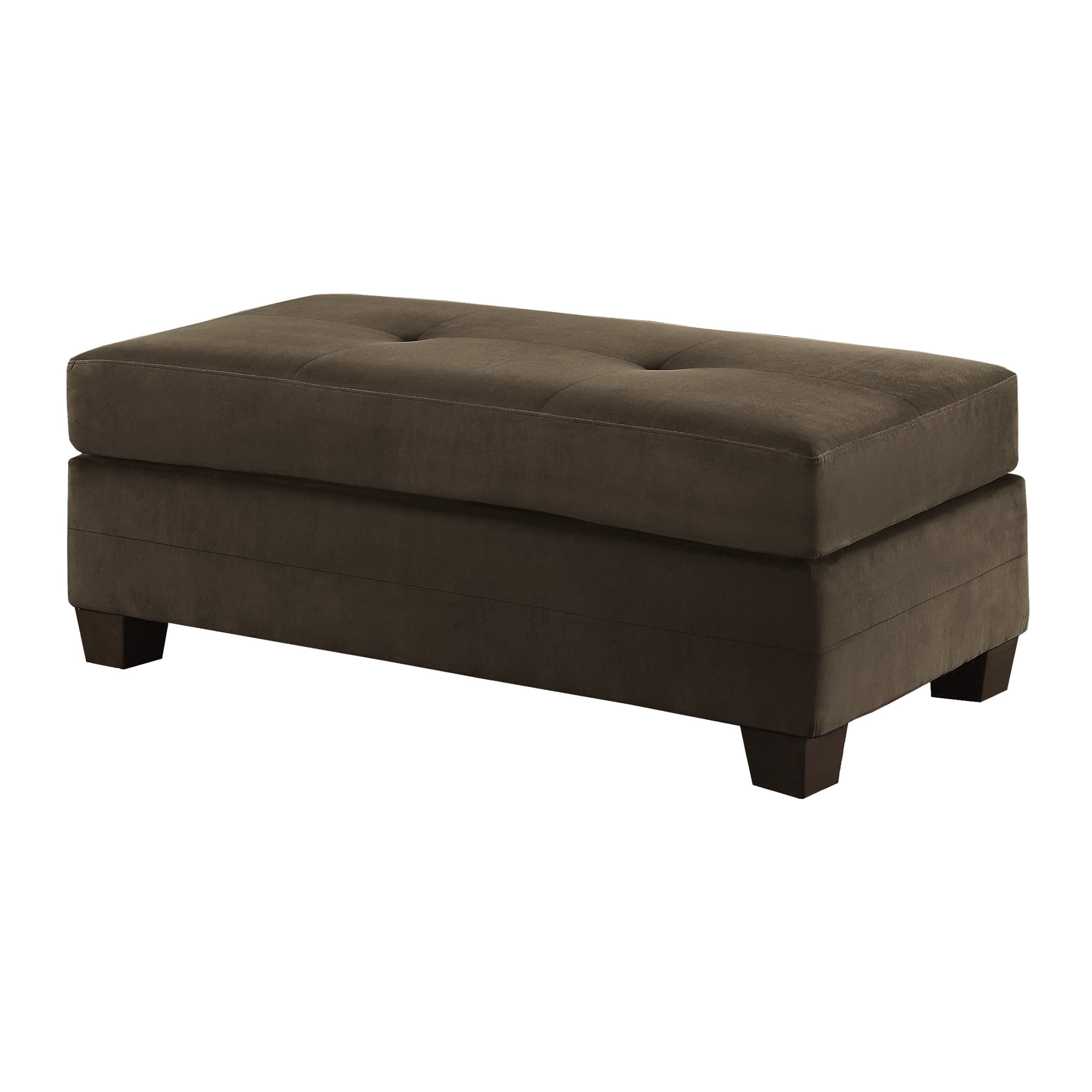 Charley Coffee Microfiber Fabric Upholstery Ottoman - Walmart.com