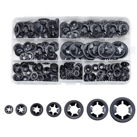 SHTUUYINGG 280pcs Internal Tooth Star Lock Washers, Speed Clip Fastener ...