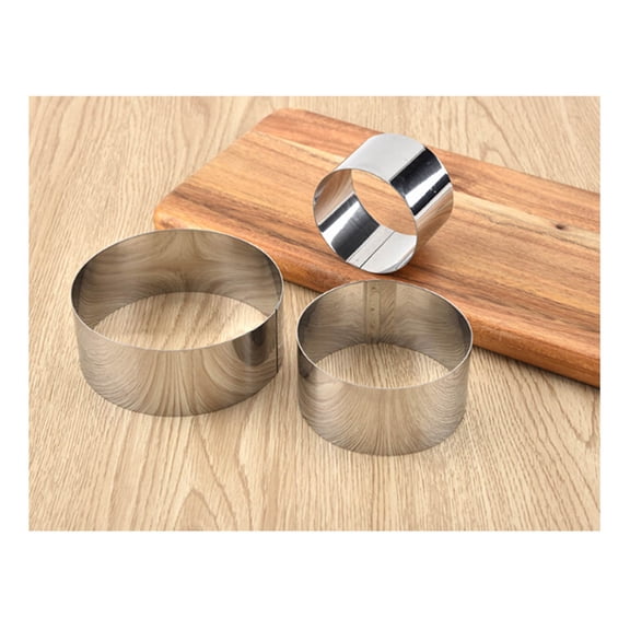 5 Set Round Circle Stainless Steel Cookie Cutter Biscuit DIY Baking ...