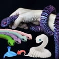 3D Random colored eyes Printed Snake Movable Joint Simulation Luminous ...