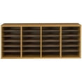 Safco Medium Oak 24 Compartment Wood Adjustable File Organizer ...