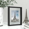 Afuly 8x10 Black Glass Floating Frames, Double-Sided for 4x6, 5x7, 6x8 ...