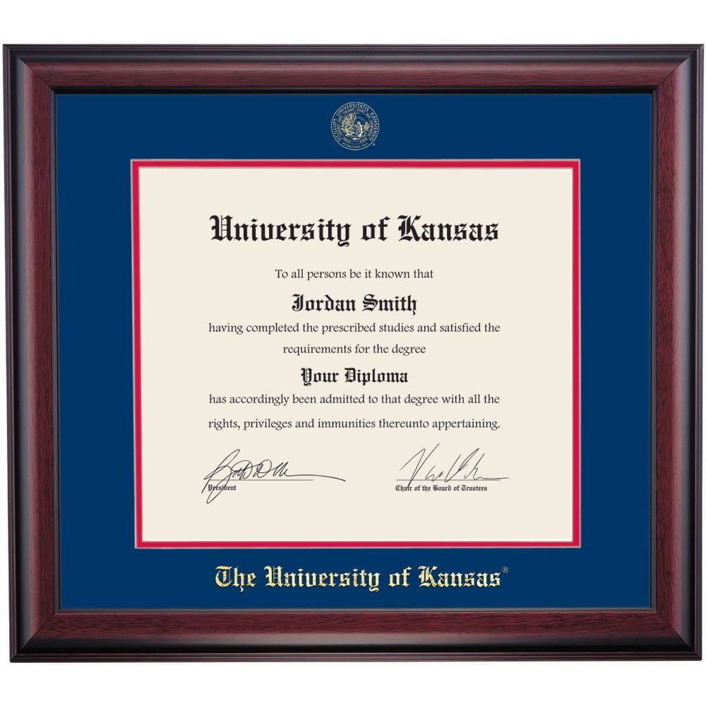 Dawn Diploma Frame for University of Kansas KU, 21" x 24" Doctoral ...