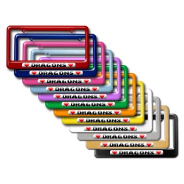 Powered By Dragons License Plate Tag Frame, Multiple Colors - Walmart.com