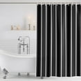 Black White Stripes Shower Curtain for Bathroom, Modern Minimalist Ink ...