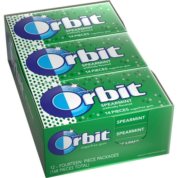 Orbit Spearmint Sugar-free Gum - 12 packs - Spearmint - Individually ...