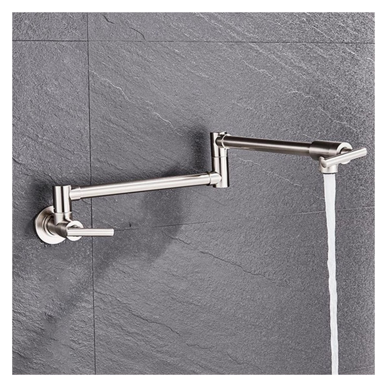 Folding Single Kitchen Faucet Sink Pot Filler Faucet Cold Water Wall ...