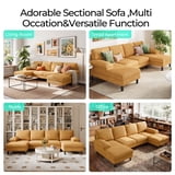 Linsy Home Sectional Sofa for Living Room, U-Shaped Sofa Couch with ...