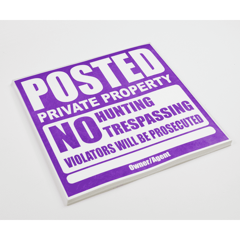 Private Property Signs Paper
