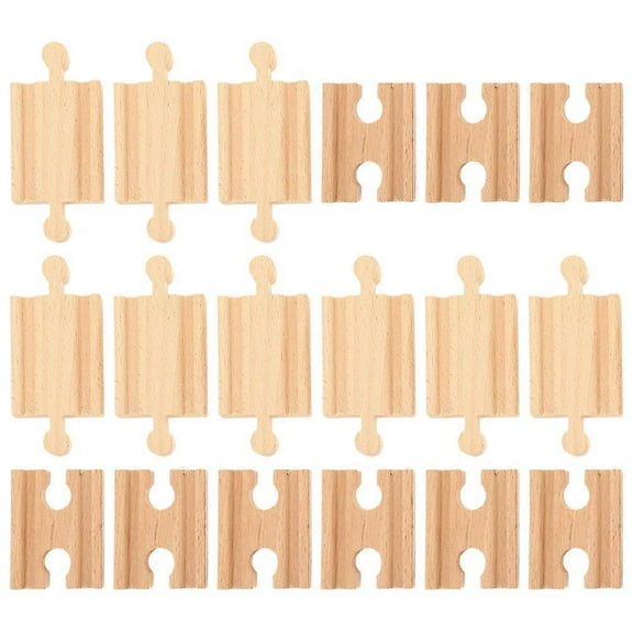 Right Track Toys Wooden Train Track 52 Piece Set - Wood Rail Connection ...