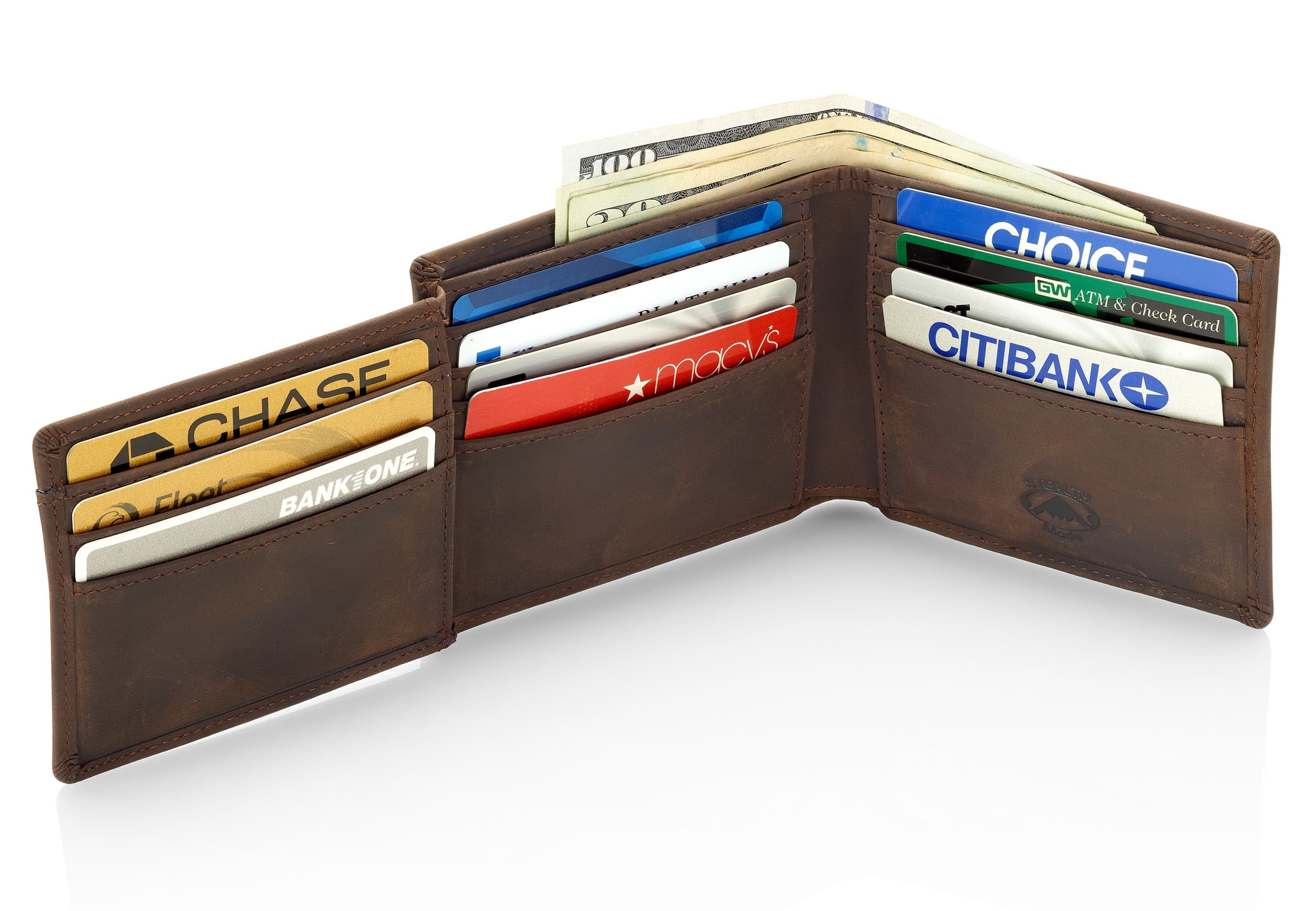 Stealth Mode Mens Trifold Leather Wallet - Mens RFID Leather Wallet ...