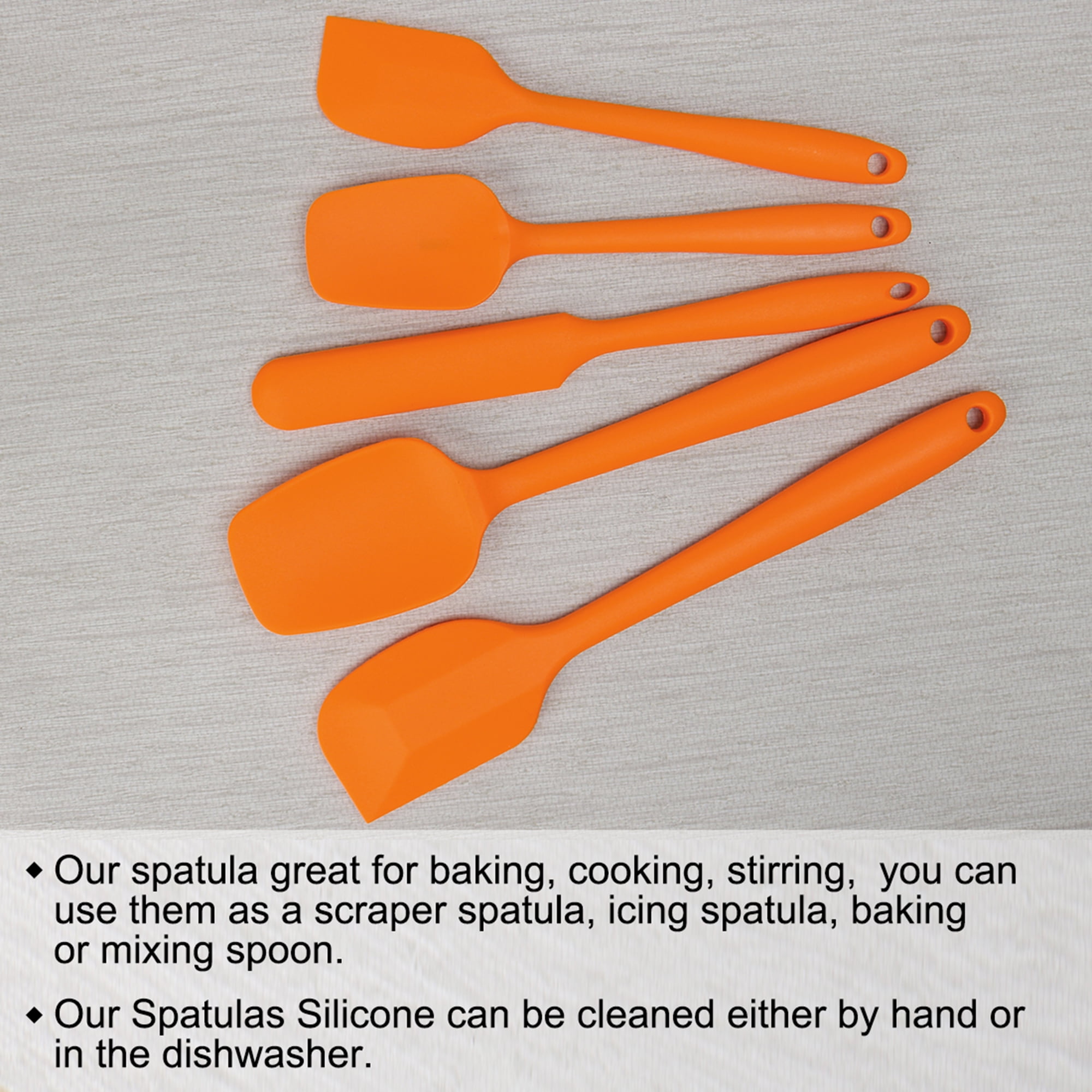 5pcs Kitchen Cooking Silicone Spatula Set Heat Resistant Turners ...