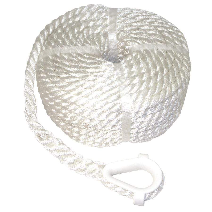 Anchor Line 3/8" X 50' 3-strand Nylon - Walmart.com