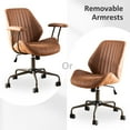 Ovios Ergonomic Office Chair High Back Lumbar Support Suede Fabric