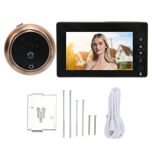 Visual Doorbell,4.5in 2MP Smart Video Digital Door Viewer Digital ...