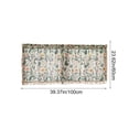 AuroraX Romantic Floral Kitchen Curtains Short Sheer Cafe Curtains ...