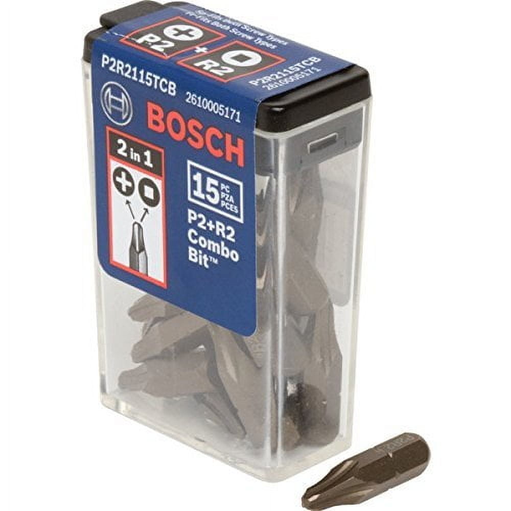 15 Pcs Bosch P2R2 Combo Bit - For Phillips, Square Drive And ...