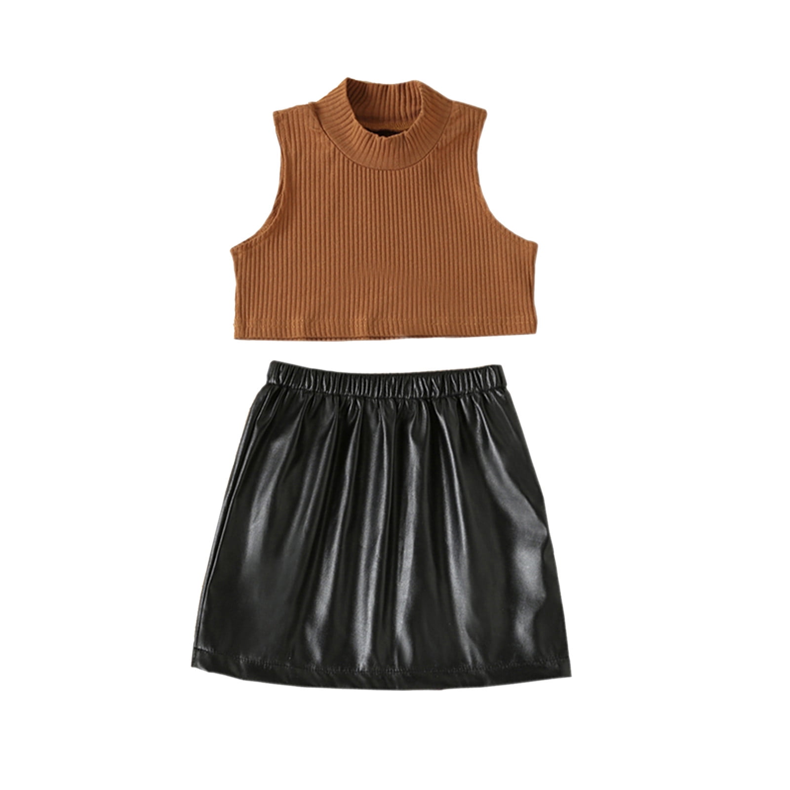 Click here for Felwors Toddler Baby Girl Skirt Outfit Ribbed Soli... prices