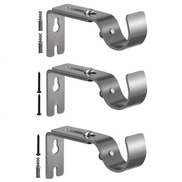 2 Pieces Curtain Rod Brackets General Curtain Brackets Valance Support ...