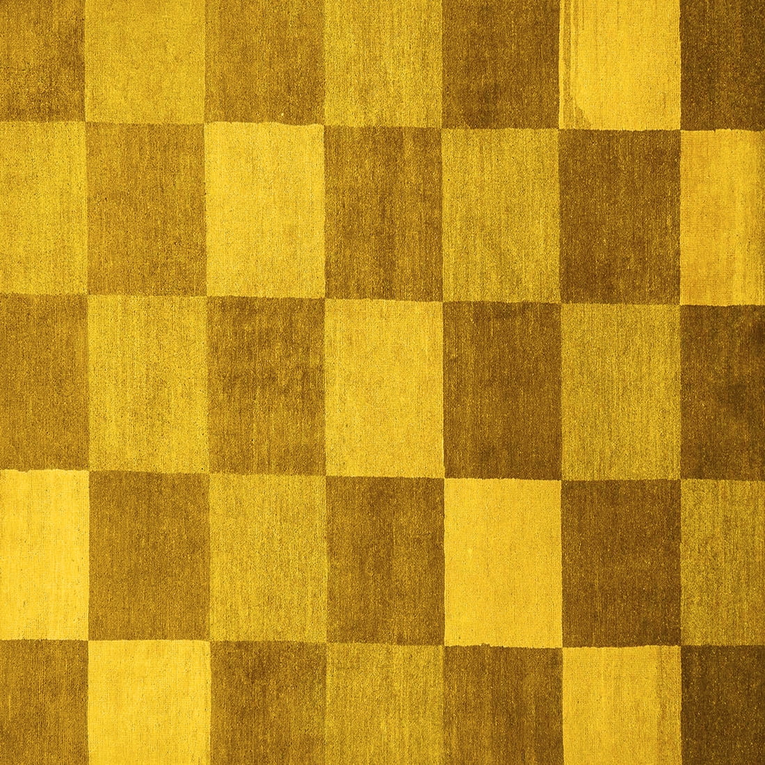 Ahgly Company Indoor Square Checkered Yellow Modern Area Rugs, 4 ...