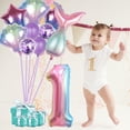 10Pcs Mermaid Balloons Under The Sea 1st Birthday Girl Party Supplies ...