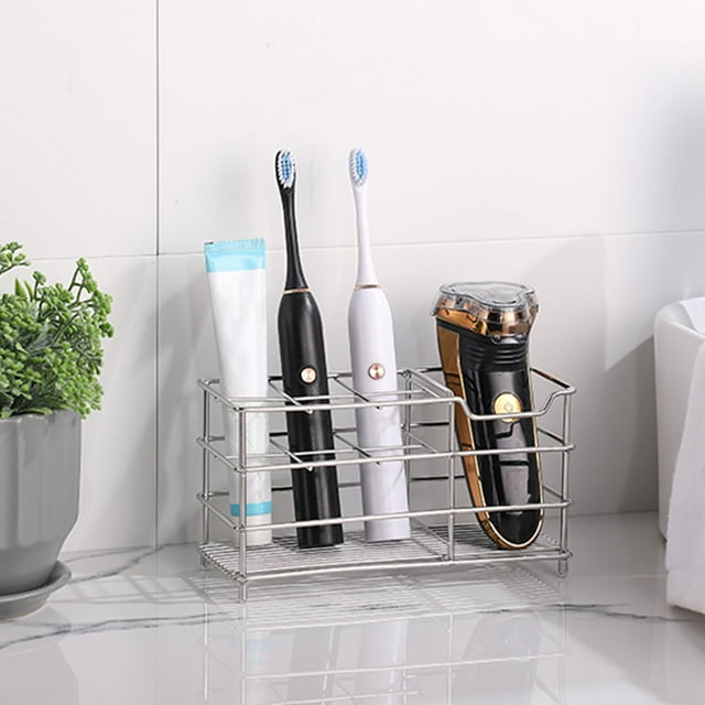 Toothbrush Holder, Stainless Steel Bathroom Storage Organizer Stand ...