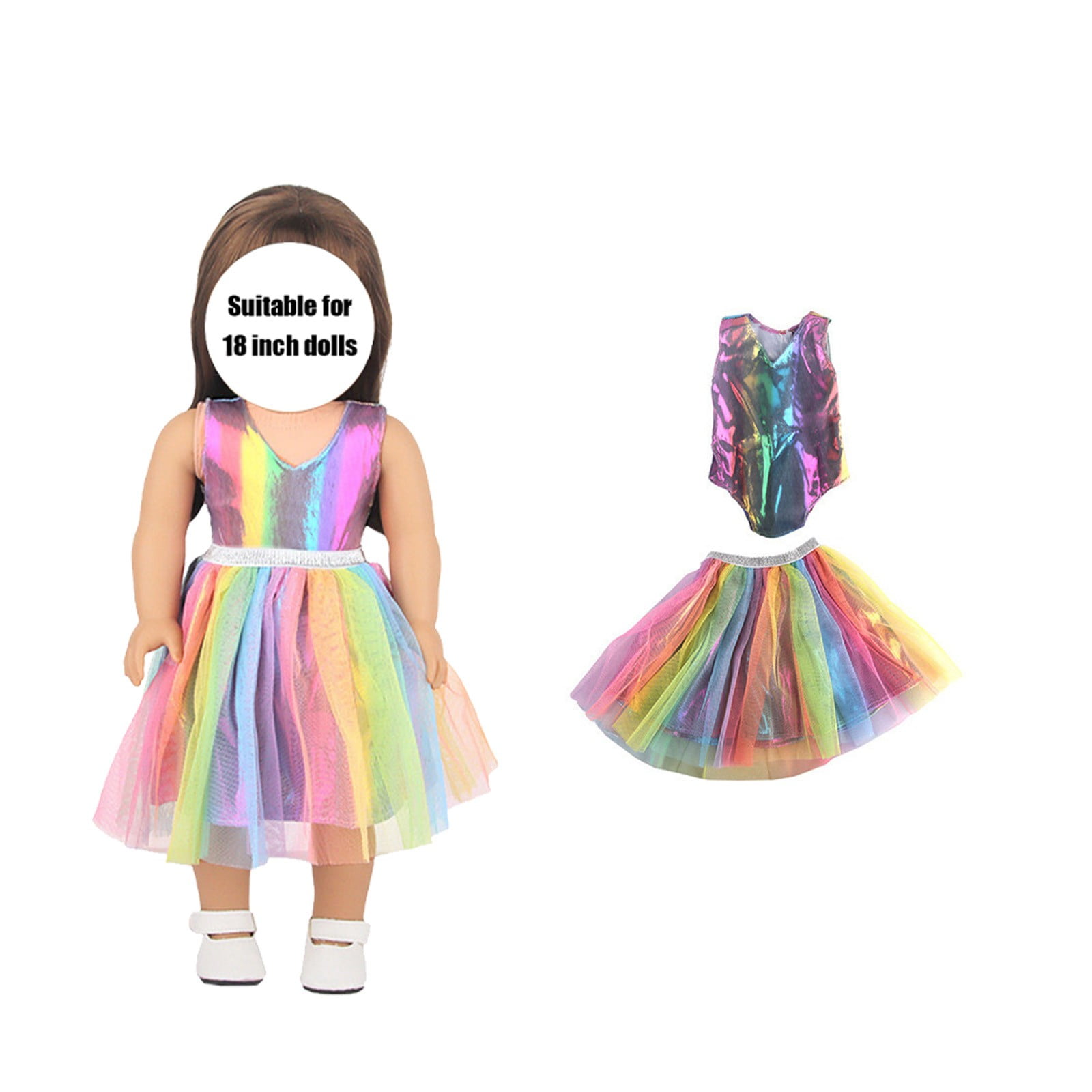 Click here for Usrhha Glossy Christmas Doll Dress For 18 Inch Dol... prices