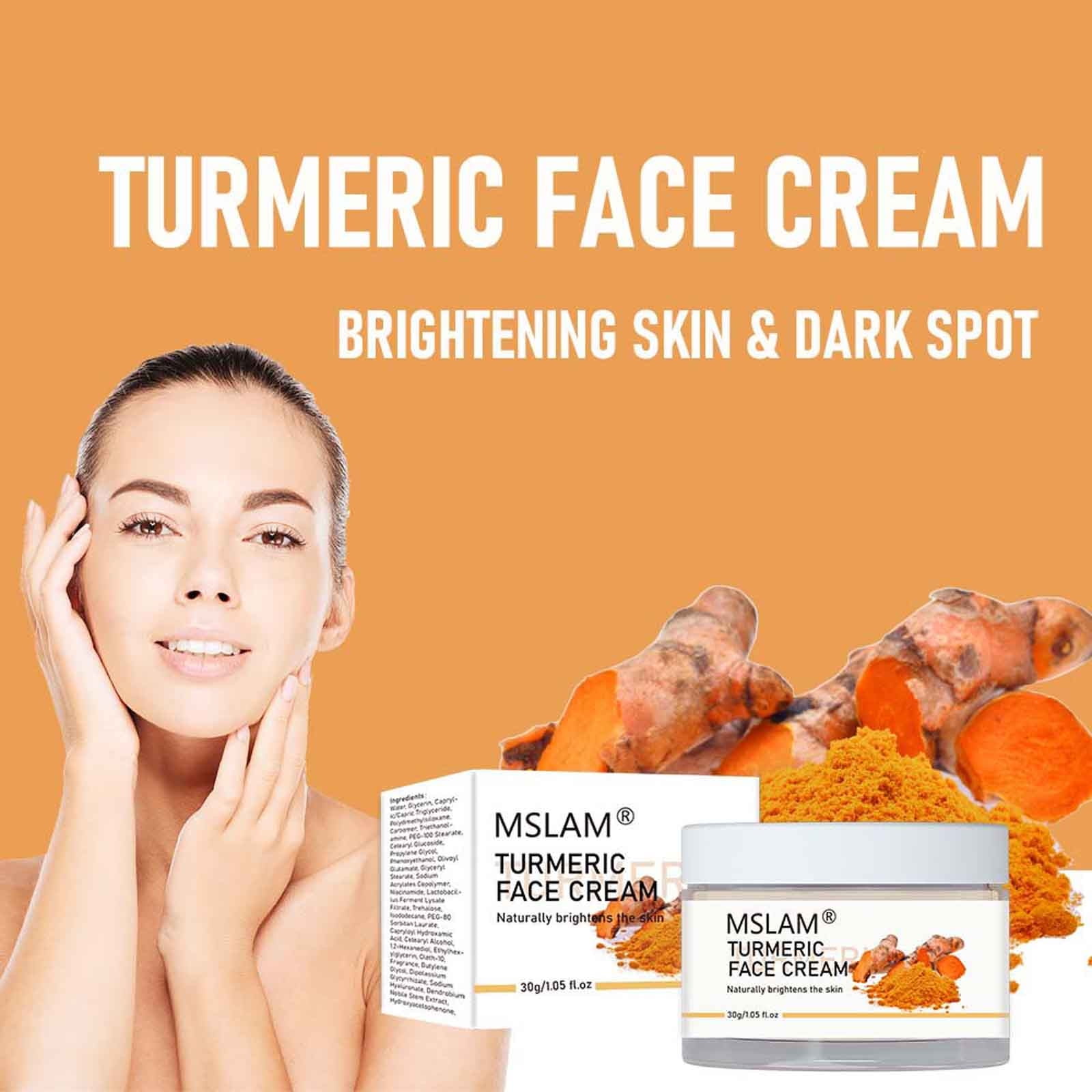 Ganfancp Crema Facial de Cúrcuma, Crema Hidratante Natural de Cúrcuma ...