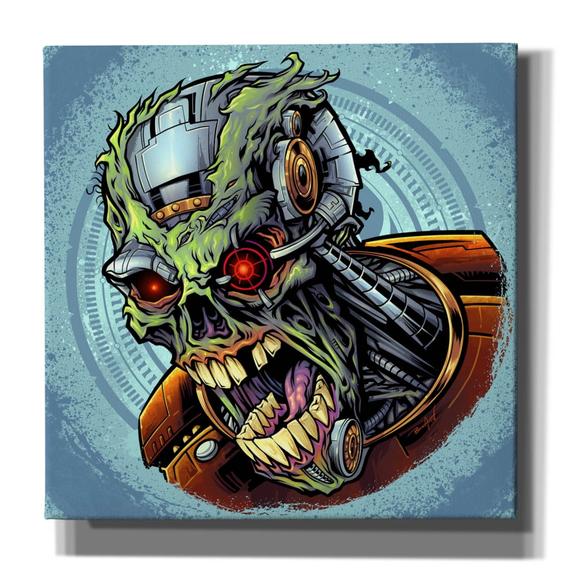 Epic Graffiti 'Cyborg Zombie' by Flyland Designs, Canvas Wall Art, 12 ...
