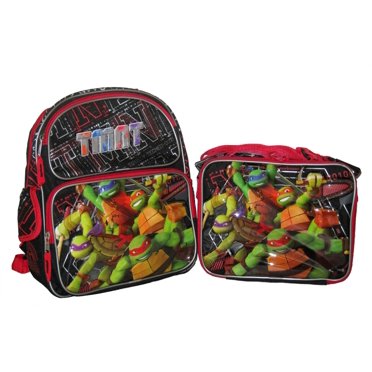 Teenage Mutant Ninja Turtles Black and Red 12" Medium School Backpack ...