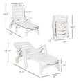 Outdoor Chaise Lounge Chair, Folding Pool Sun Lounger, Adjustable 5 ...