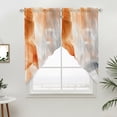 Abstract Oil Painting Swag Valances for Windows 63 inches Long, Orange ...