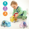 Toy Cars for Toddlers Age 1,Baby Rattle Car Toy,3 Pieces Soft Rubber ...