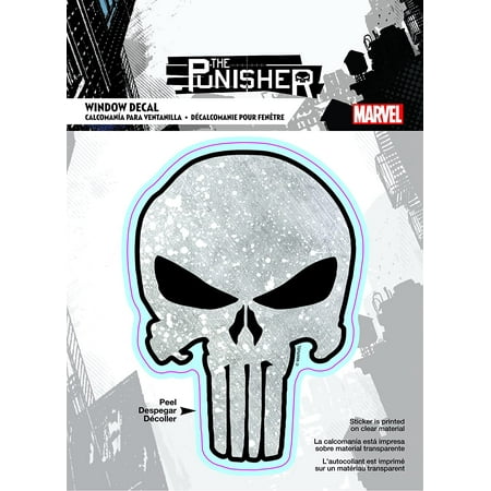 Marvel ST MMKP PUNDOT1_3 Punisher Weathered Dotted Gray Skull Car ...