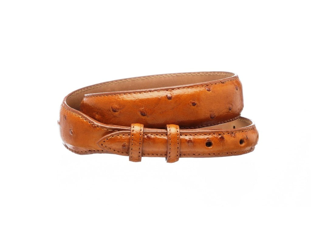 Ferrini Belt Mens Full Quill Ostrich Leather Lined Tapered BA2 ...