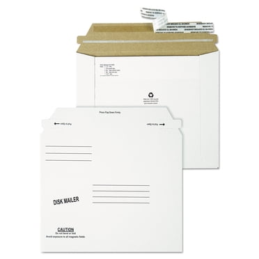 Quality Park, QUAE7261, Tyvek-Lined Disk/CD Mailers, 25 / Box, White ...