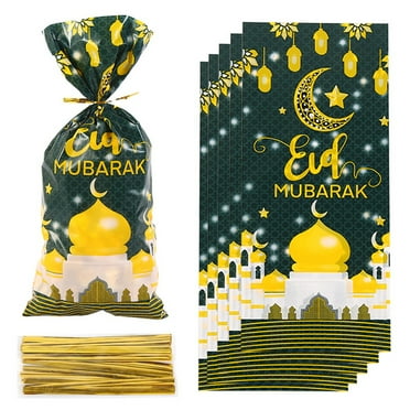 100 Pack Muslim Ramadan Candy Goodies Bags Eid Mubarak Party Favor Bags ...