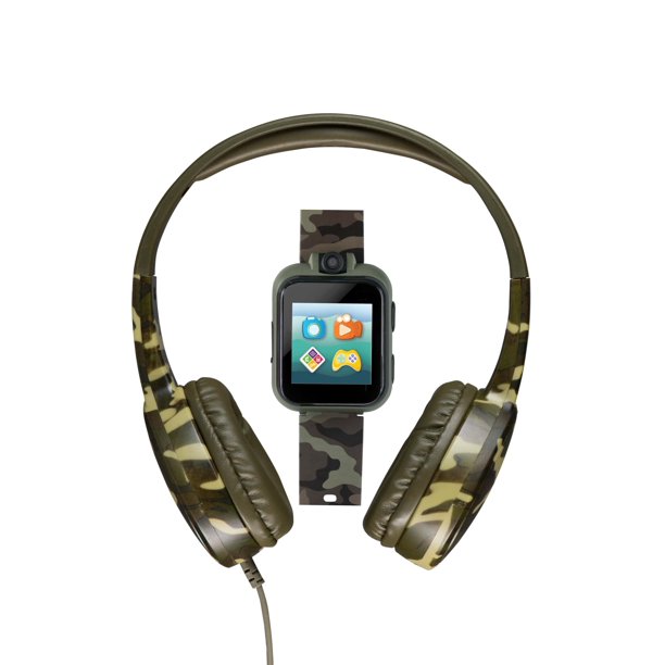 iTech Junior Boys Headphones & Smartwatch Set - Green Camouflage 9196M ...