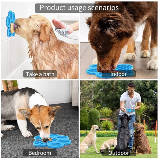 Lick Mat for Dogs & Cats,Slow Treater Mat with Suction Cups for Pet ...