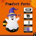 GOOSH 5FT Halloween Inflatable Ghost with Light, Outdoor Decor, Built ...