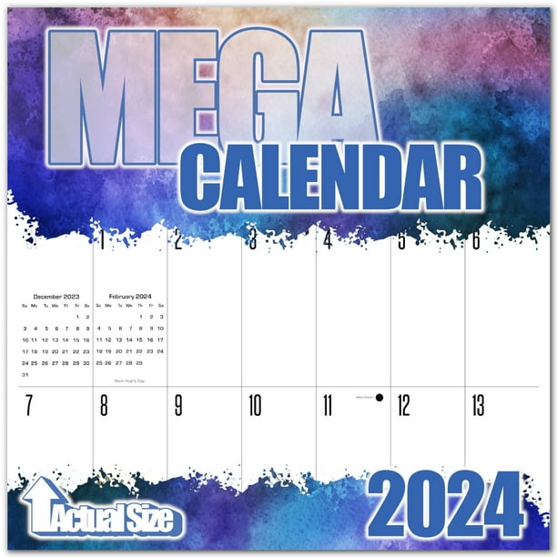2032 2024 LARGE GRID Wall Calendar - Large Print Big Grid Wall Calendar ...